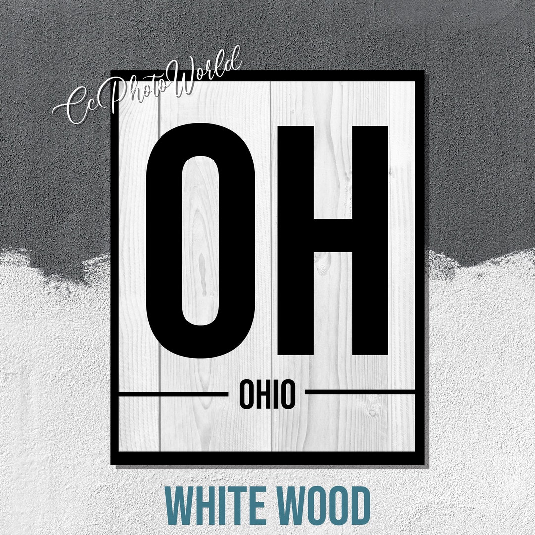 Ohio State Abbreviation Art Print Ohio Wall Art US Wall - Etsy