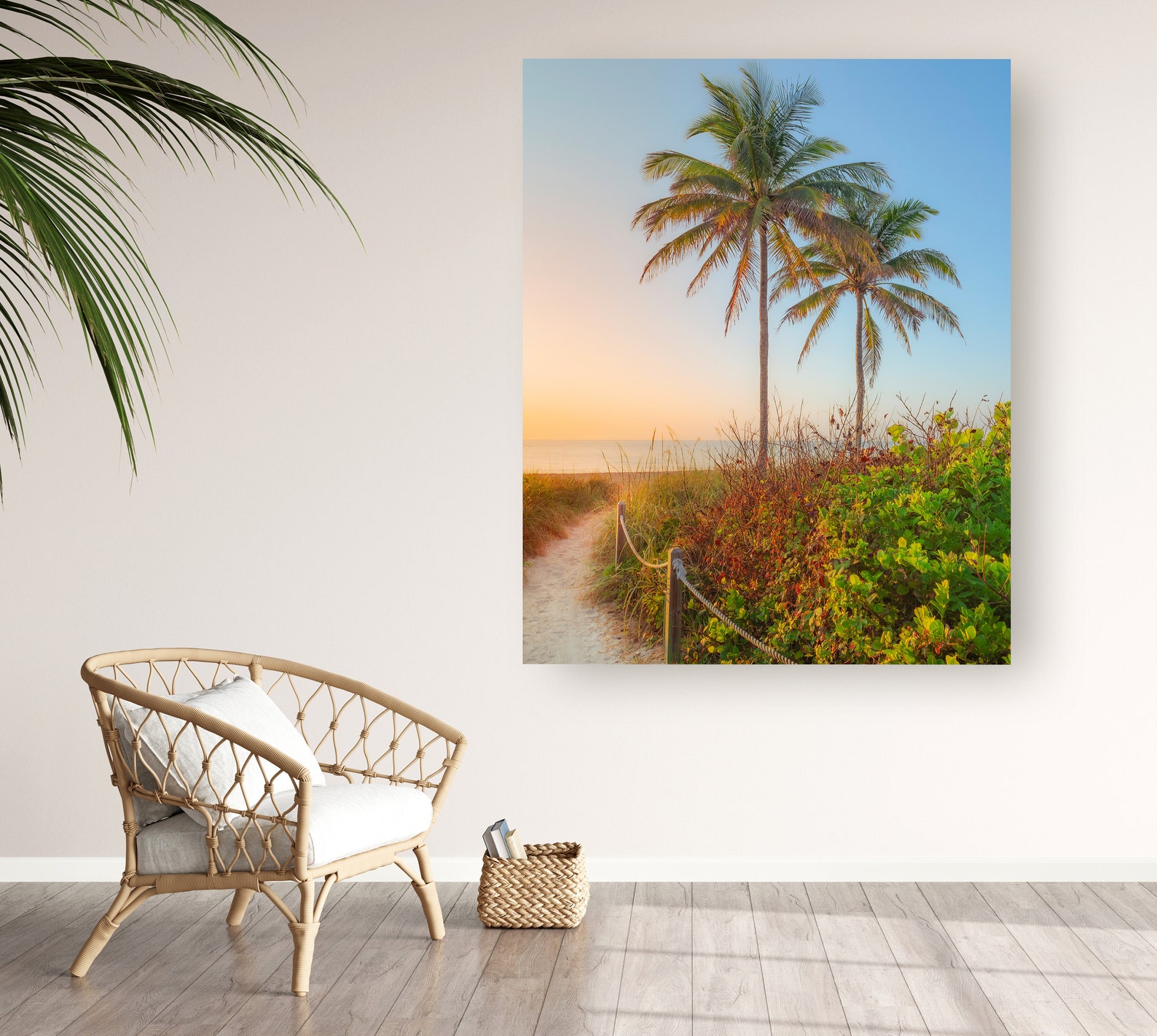 Beach Palm Tree Canvas | Tropical Palm Tree | Canvas Wall Art | Palm ...