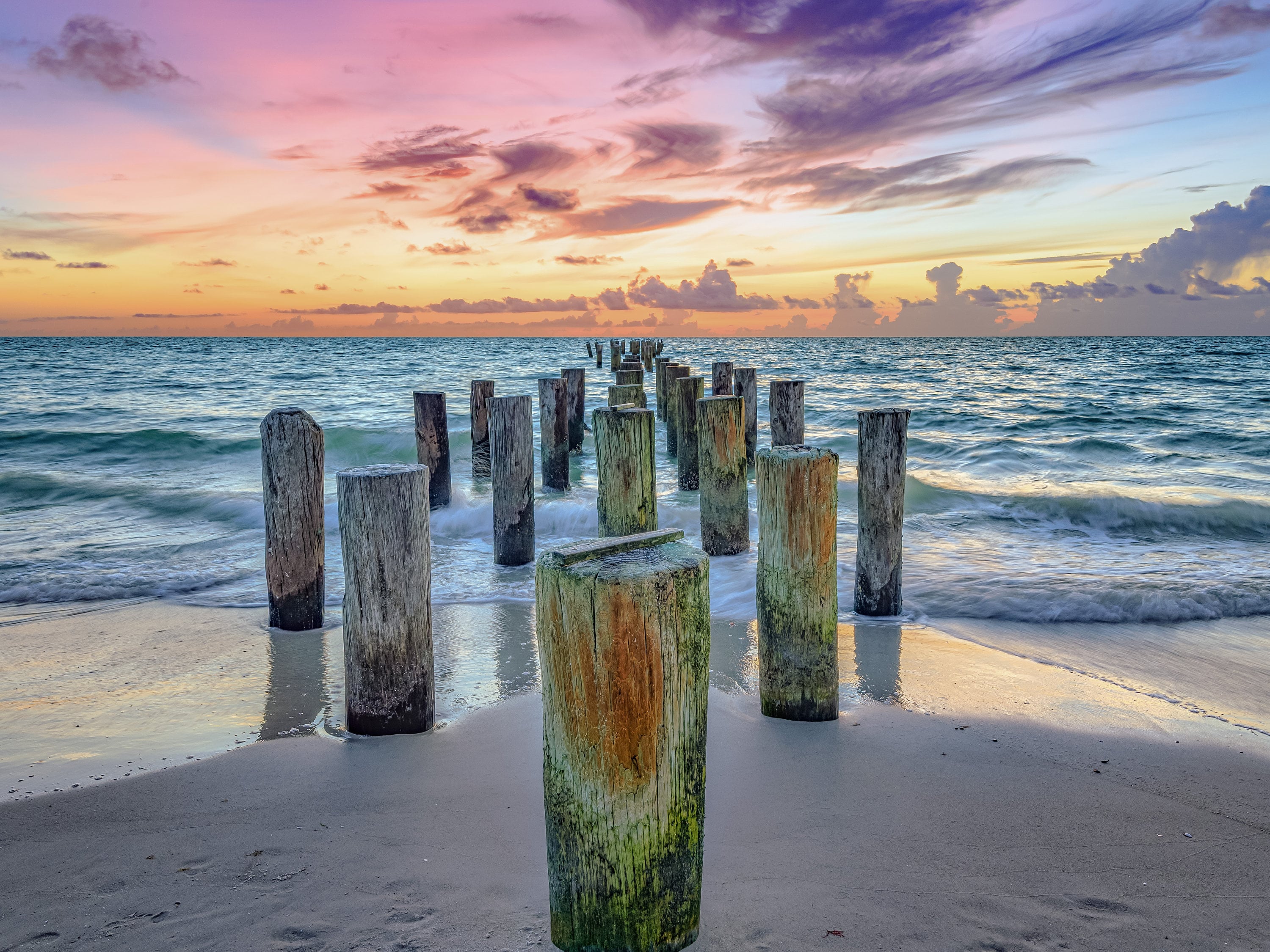 Naples Canvas Print, Naples Sunset Art, Florida Naples Sunset Beach ...