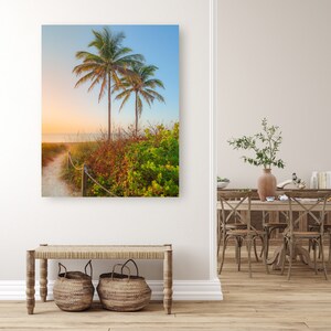 Beach Palm Tree Canvas | Tropical Palm Tree | Canvas Wall Art | Palm ...