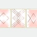 Geometric Prints Printable Wall Art Set of 3 Rose Gold Pink - Etsy