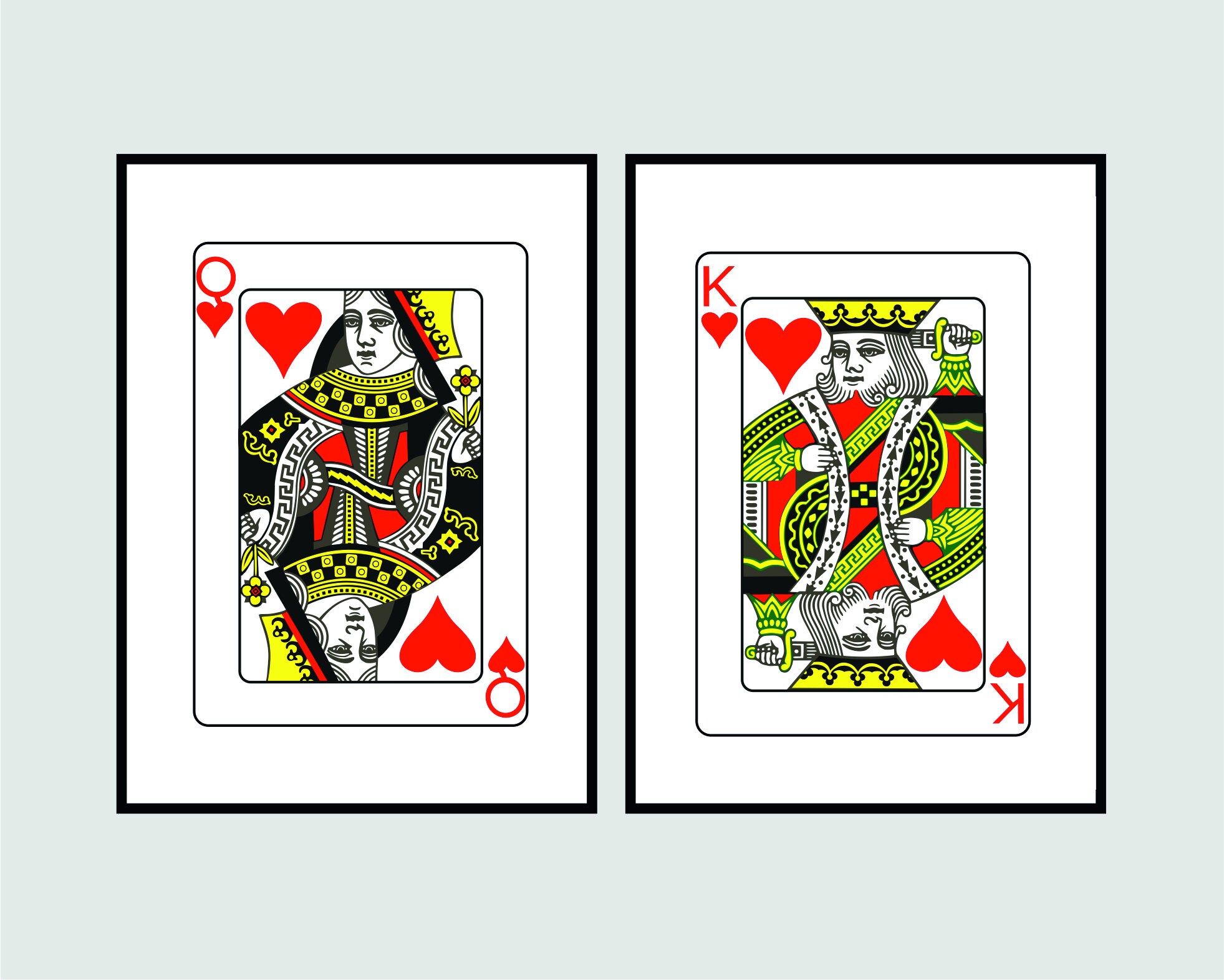 Printable Wall Art Set of 2 Digital Prints Printable Modern Playing ...