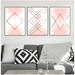 Geometric Prints Printable Wall Art Set of 3 Rose Gold Pink - Etsy