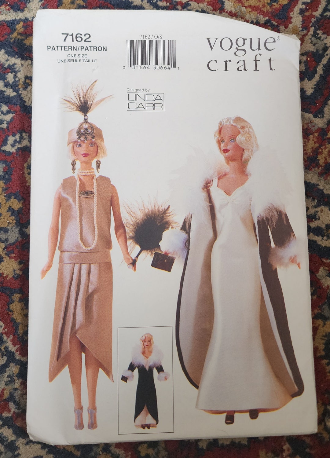 Vogue Craft Linda Carr Doll Clothes Sewing Pattern 7162 Circa 1920 1930 ...