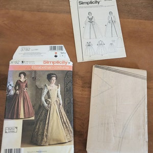 Simplicity Elizabethan Costume Sewing Pattern 3782 Sizes 6 8 10 12 ...