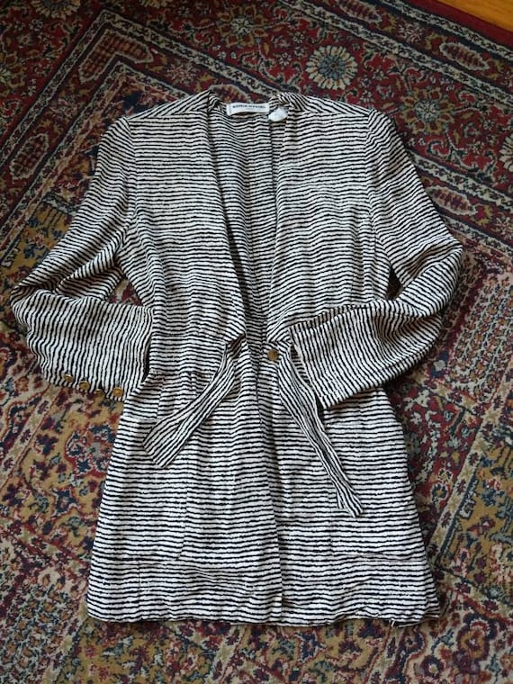 Vintage 80s 90s Sonia Rykiel Stripe Collarless Viscose Rayon - Etsy