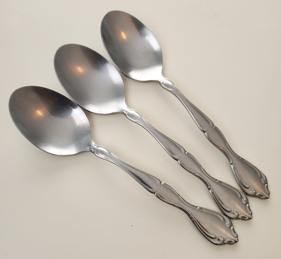 Vintage 90s Oneida Cantata Oval Soup Spoons Set of Three USA - Etsy