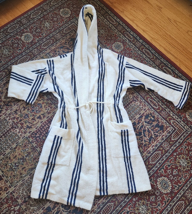 Vintage 80s 90s Victoria's Secret Country Striped Robe Made in England ...