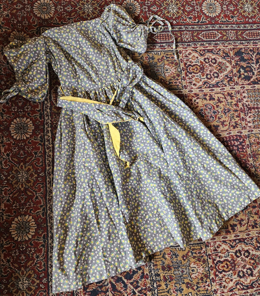 Vintage 40s Homemade Youth Grey Dress Side Zip Zabin Zipper - Etsy