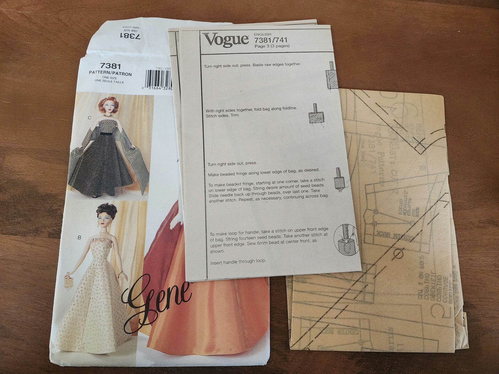 Vintage Vogue Doll Collection Sewing Pattern 7381 Gene Circa 1950 - Etsy