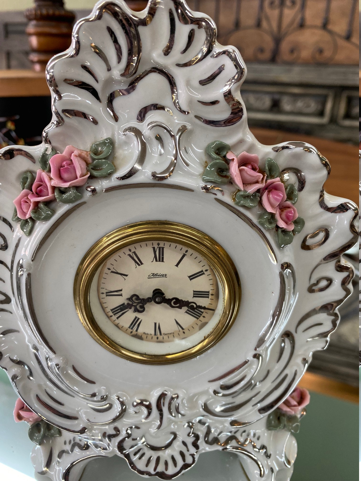 Dresden Porcelain Clock Kaiser German - Etsy