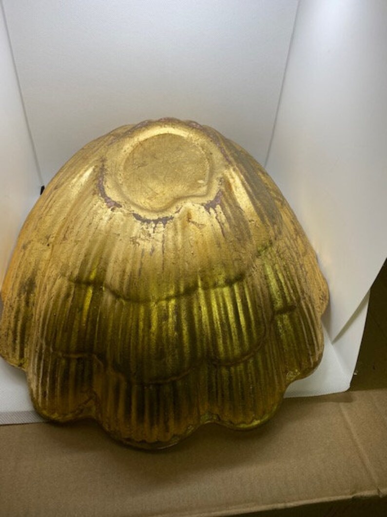 Vintage Gold Leaf Ceramic Shell Large - Etsy UK