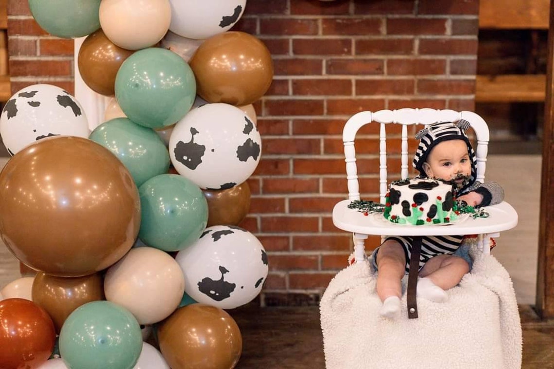 Western Cow Neutral Balloon Garland Party Kit Holy Cow I'm - Etsy