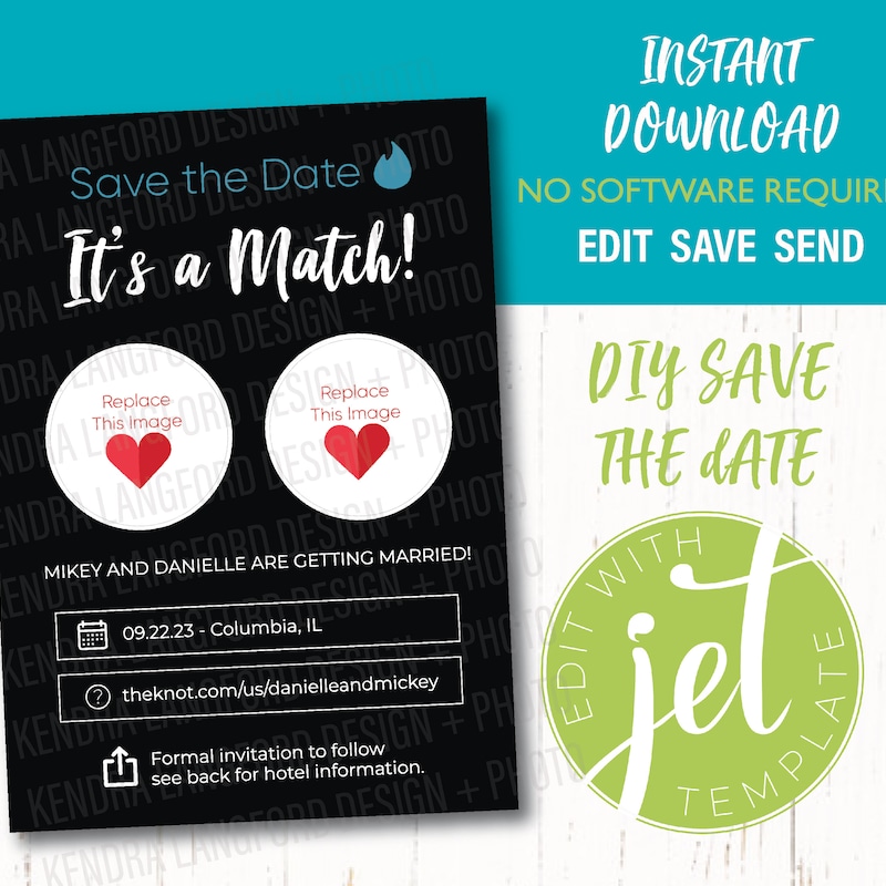 Tinder Wedding Invitation - Etsy