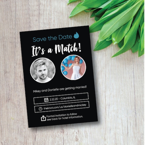 INSTANT DOWNLOAD Tinder Online Dating Save the Date It's a - Etsy