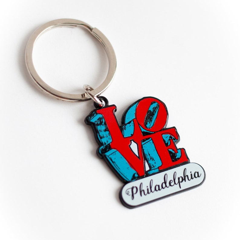 Philadelphia LOVE Keychain - Etsy