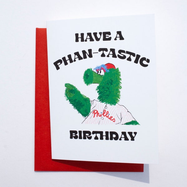 Phillies Birthday Card - Etsy