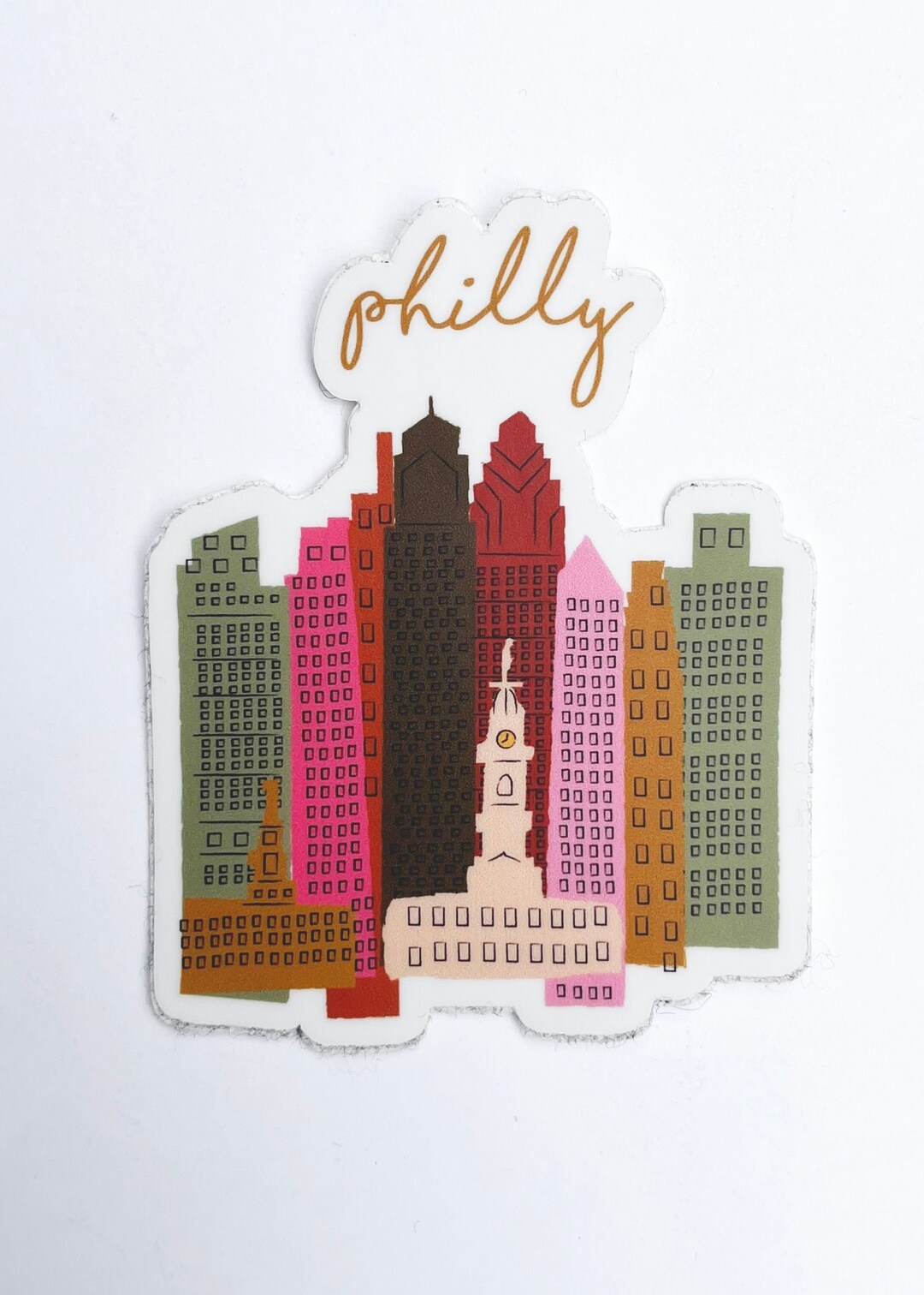 Philly Skyline Vinyl Sticker - Etsy