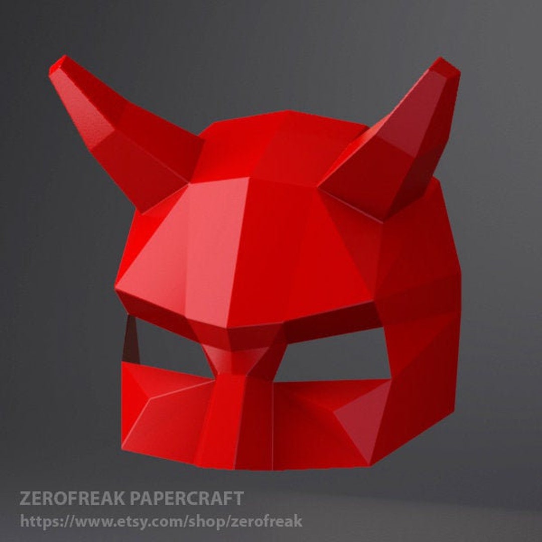 Devil Mask Papercraft Costumes DIY - Etsy