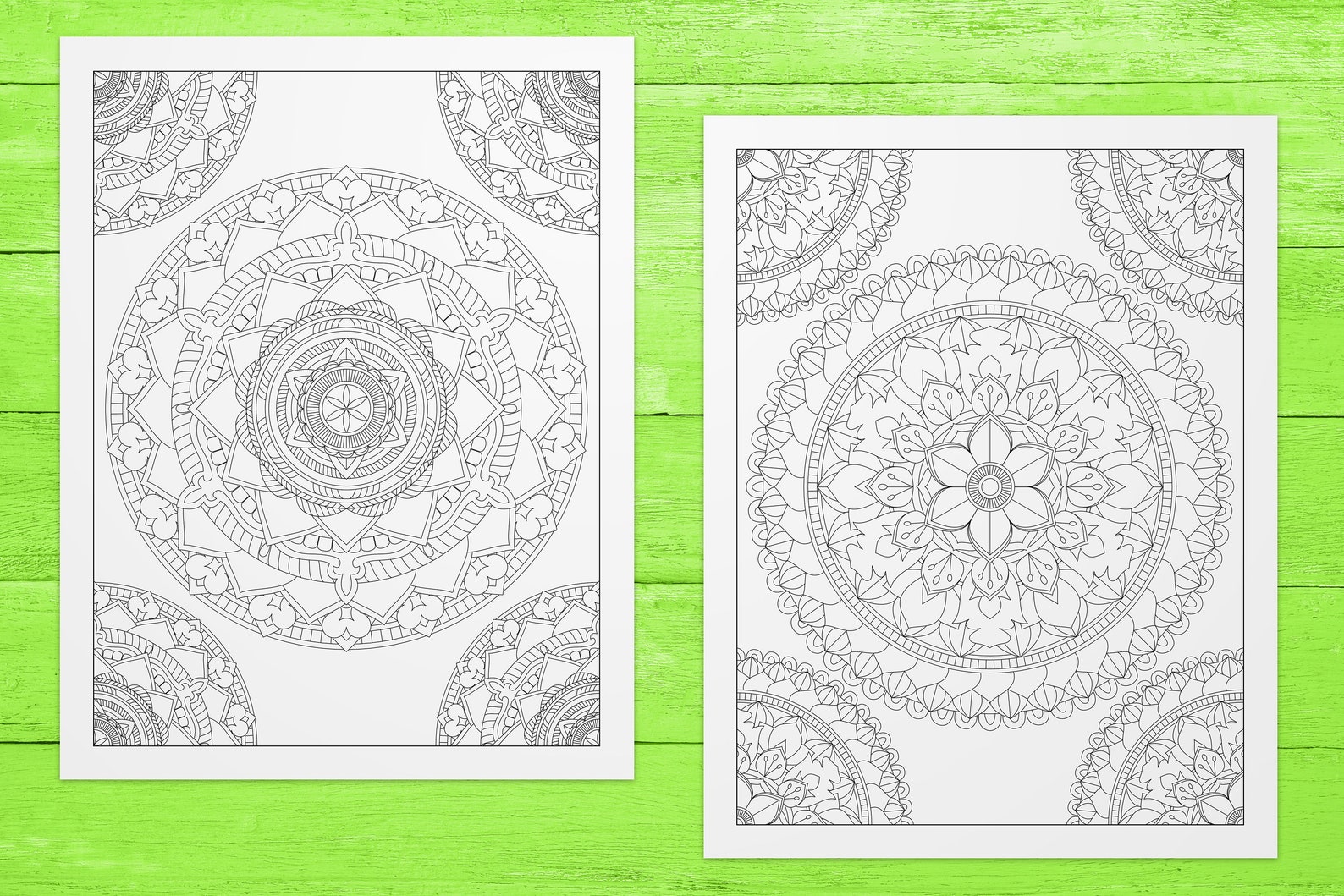 Mandala Coloring Pages Book - Digital Printable PDF for Adults - Stress ...