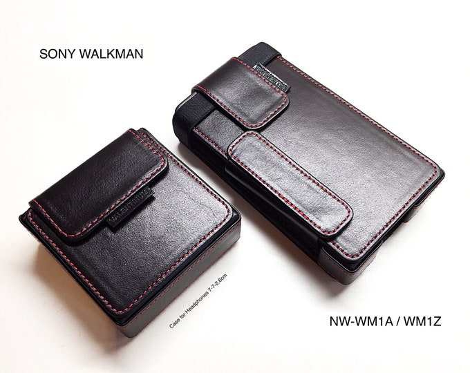 Sony Walkman NW-WM1A / WM1Z Leather Case + Case for Headphones - Etsy