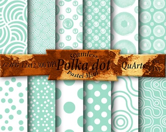 Mint polka dot | Etsy