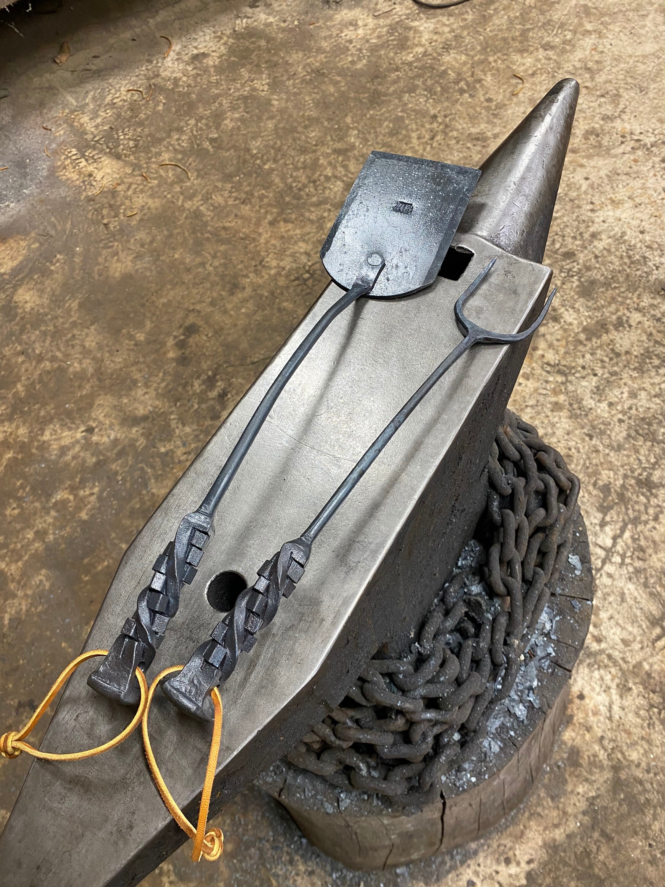 Hand Forged Railroad Spike Grill Tool Set. rubix Twist - Etsy