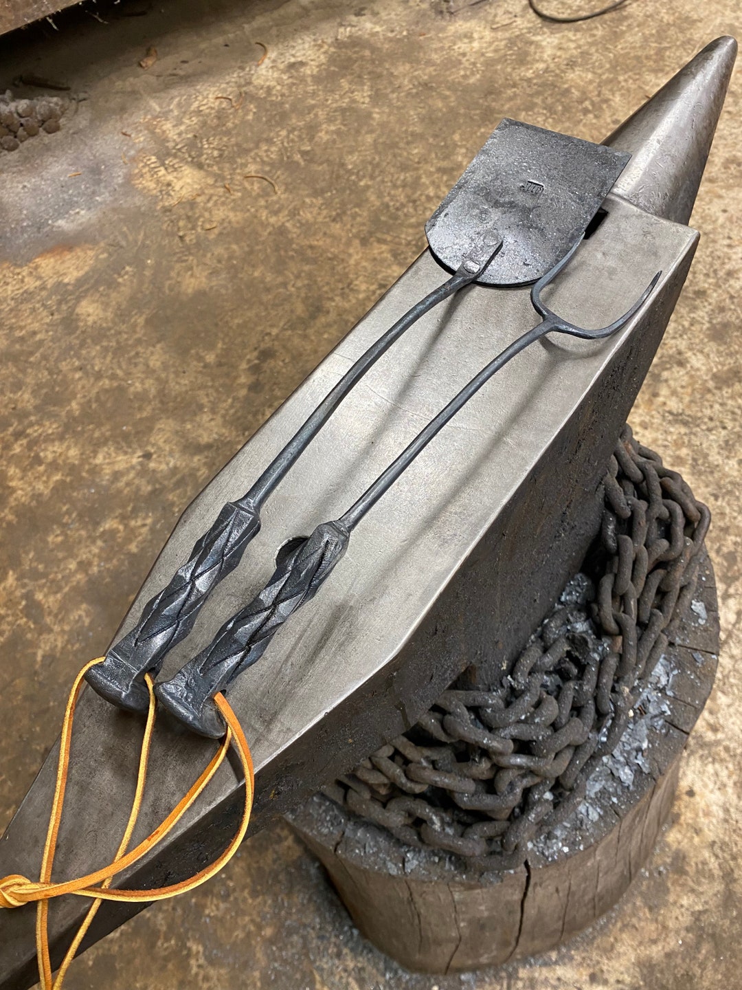 Hand Forged Railroad Spike Grill Tool Set pineapple Twist - Etsy Australia