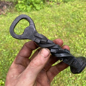 Hand Forged Railroad Spike Bottle Opener With Rubix Twist. - Etsy