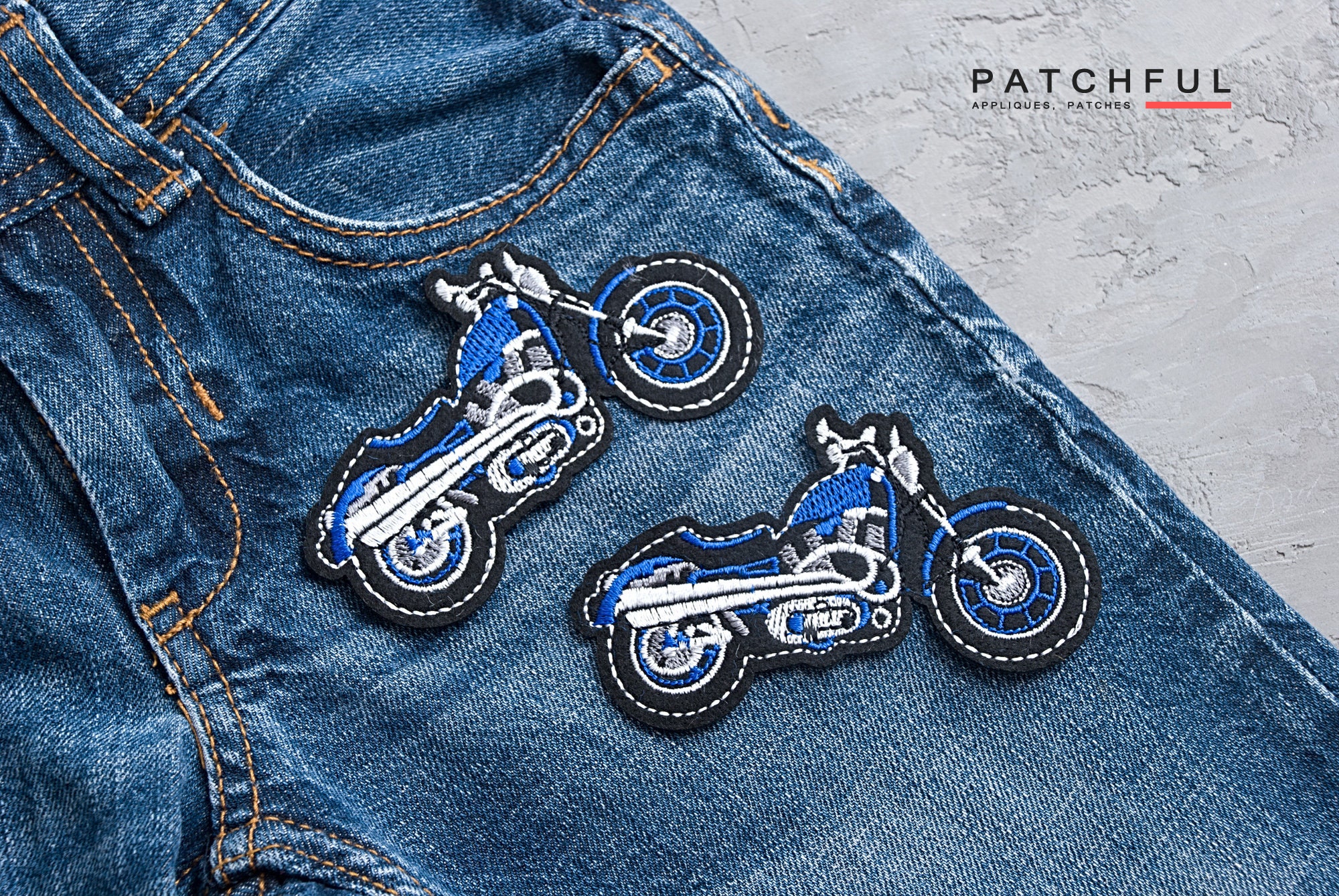 Bike patch. Embroidered Iron on Patch. Motorcycle Badge. | Etsy