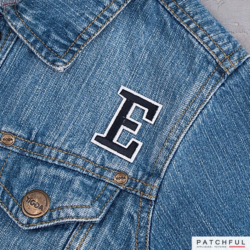 A Letter Black Patch With Ironed Adhesive, Decorate Letter Applique ...