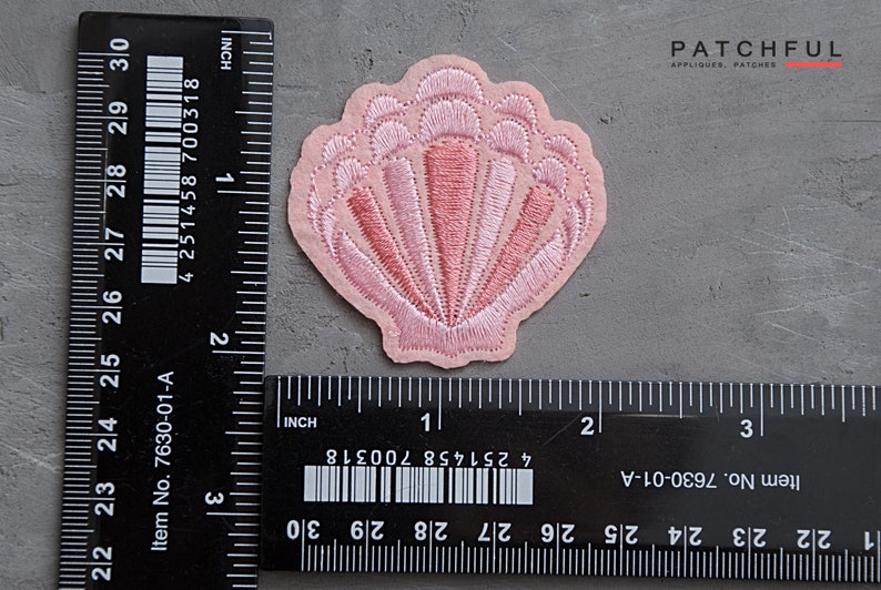 Seashell Patch. Mermaid Clamshell Iron on Patch. DIY Sewing | Etsy