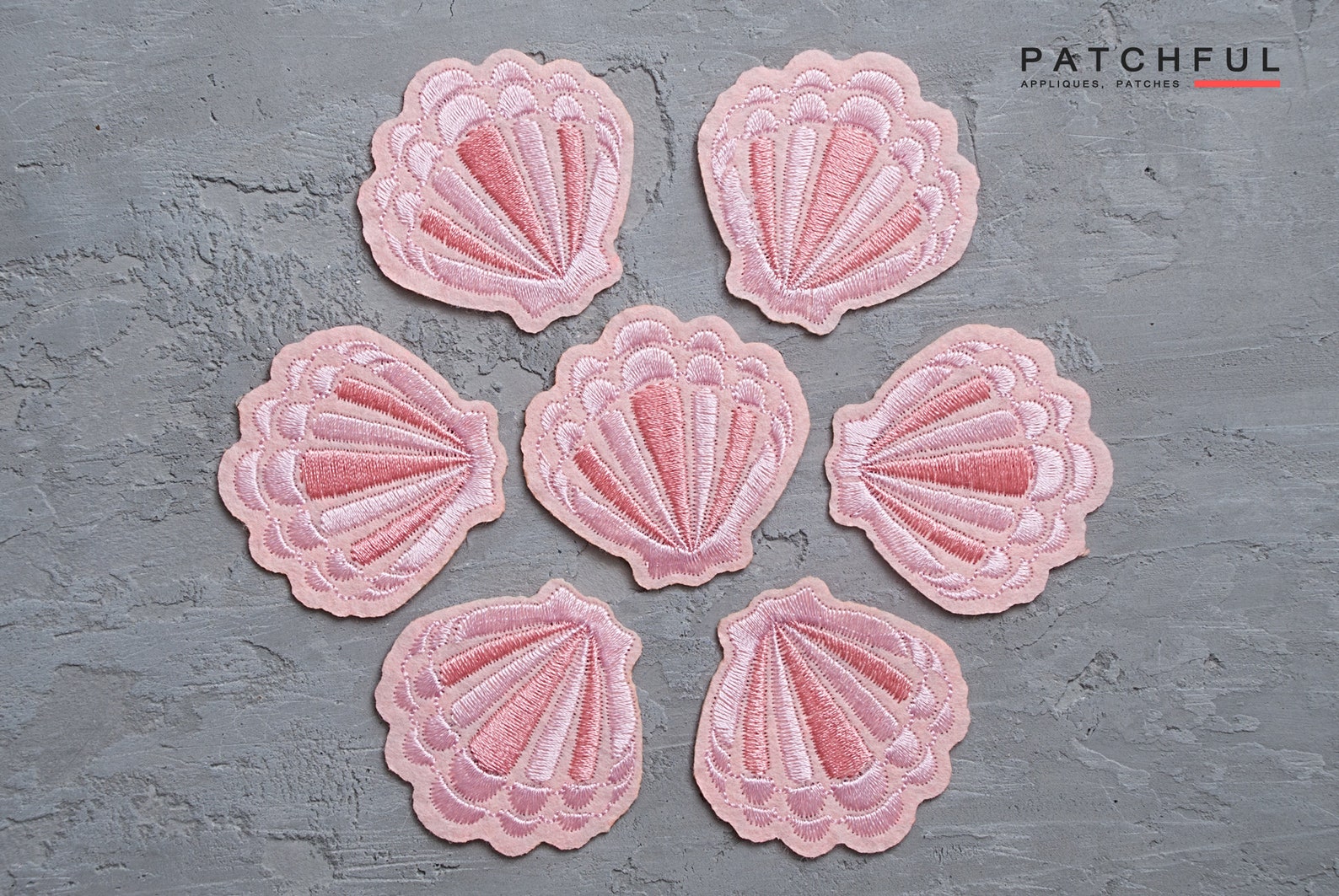 Seashell Patch. Mermaid Clamshell Iron on Patch. DIY Sewing | Etsy