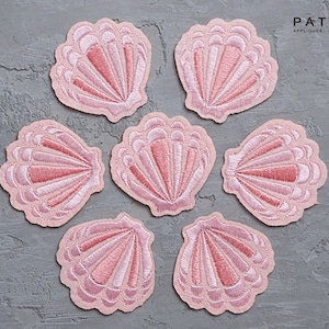 Seashell Patch. Mermaid Clamshell Iron on Patch. DIY Sewing Cute ...
