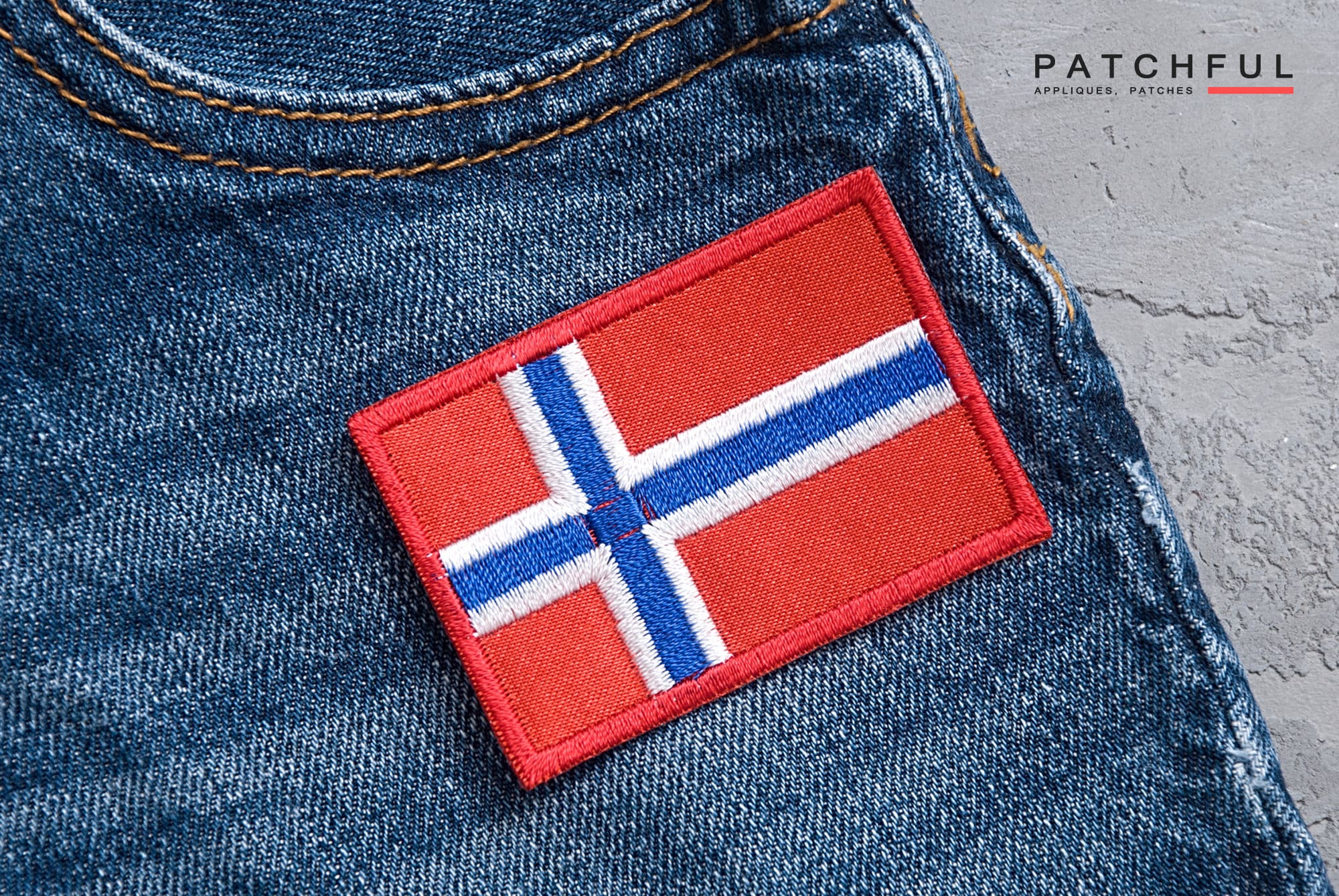 Norway Flag Patch 2 3/8", World Flag Badge, Embroidered Patch, National ...