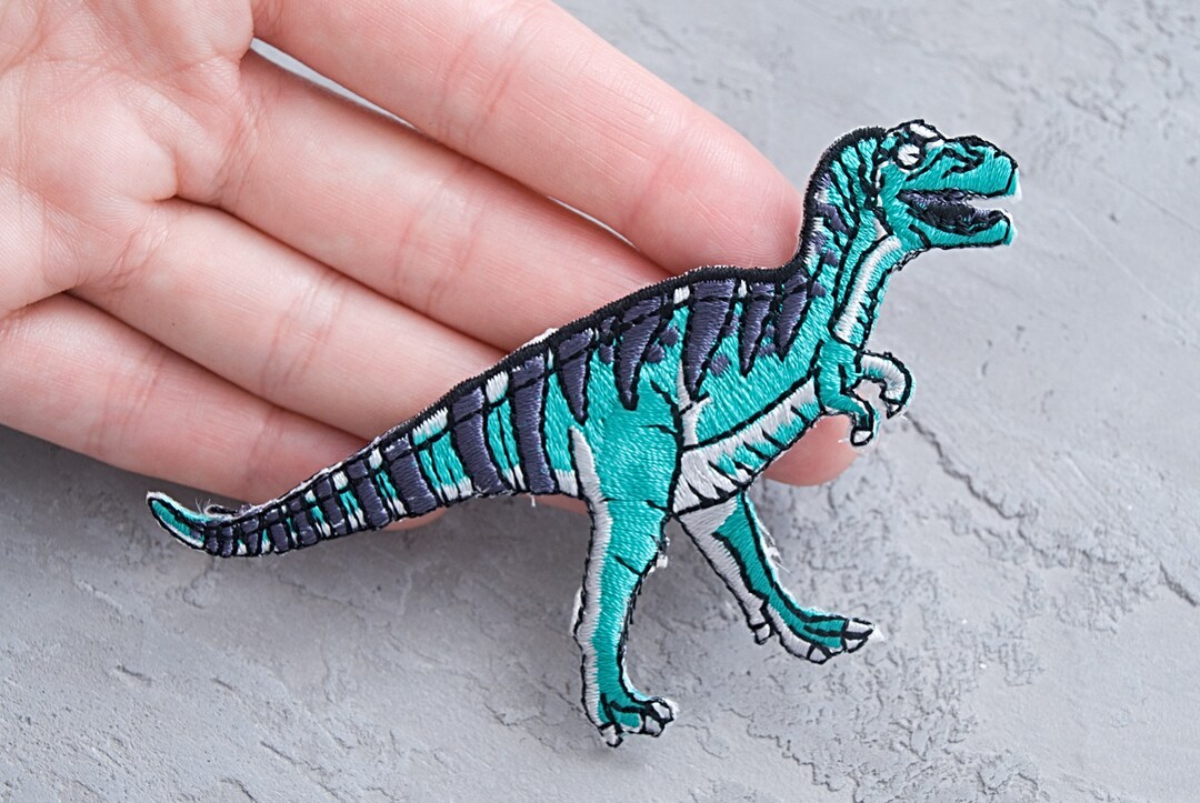 Dinosaur Patch 100mm, Green Iron on Patch, Paleontology Patch, Jurassic ...