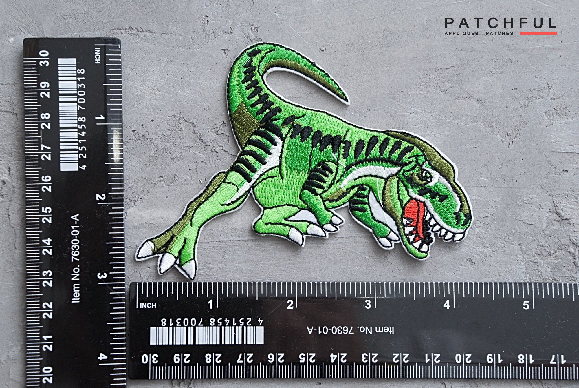 Green Dinosaur Patch 95mm Allosaurus Iron on Patch - Etsy
