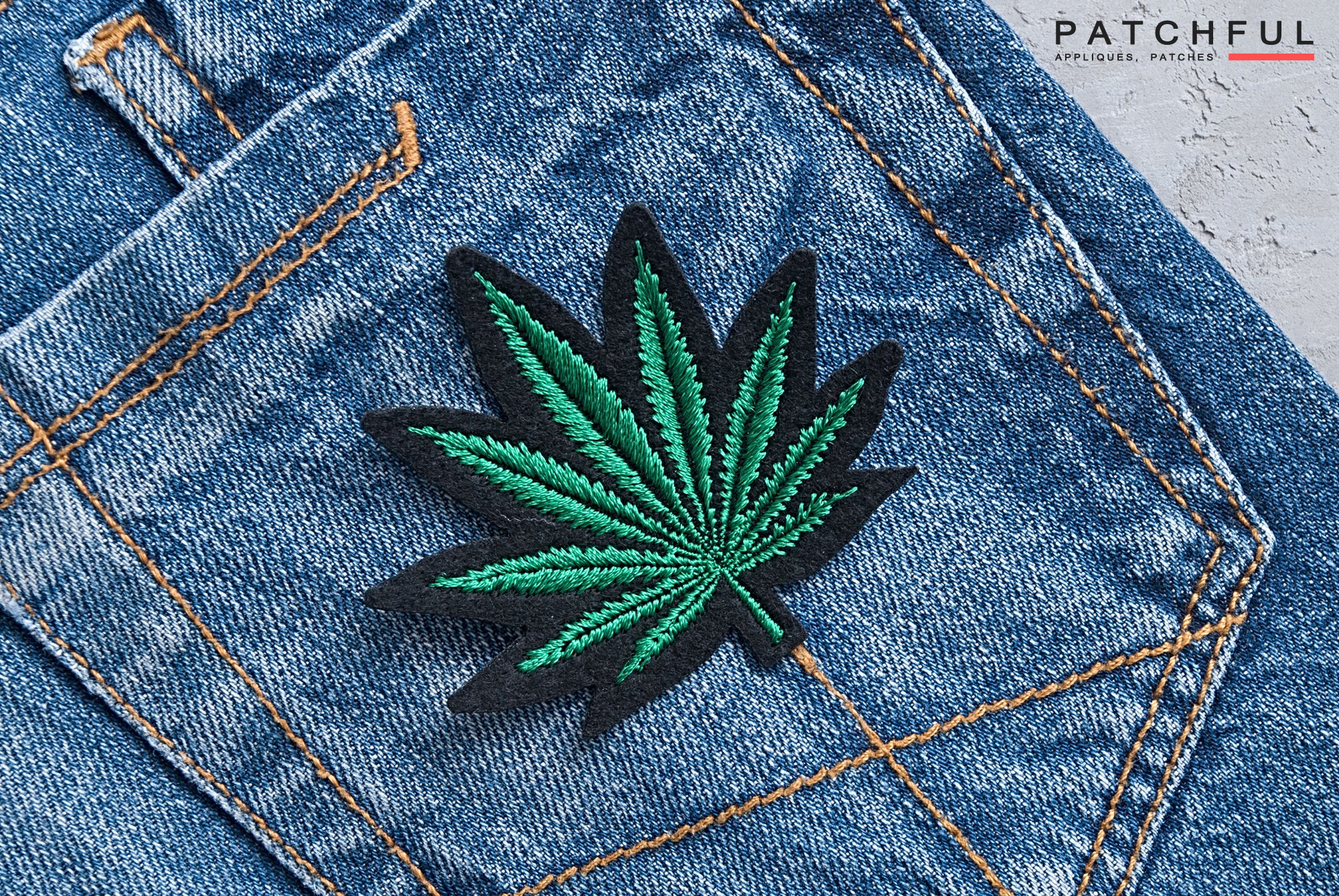 Cannabis Leaf Iron-on Patch 65mm Embroidered Patch Patches | Etsy