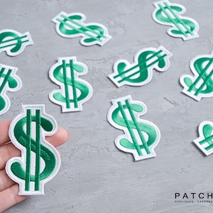 Dollar Patch 70mm, Money Symbol Iron on Patch, American Dollar Badge ...