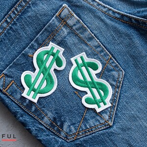 Dollar Patch 70mm, Money Symbol Iron on Patch, American Dollar Badge ...