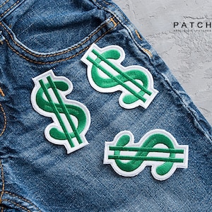 Dollar Patch 70mm, Money Symbol Iron on Patch, American Dollar Badge ...