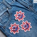 Nautical Patch 51mm, Blue Anchor Applique, Ship Captain Steering Wheel ...