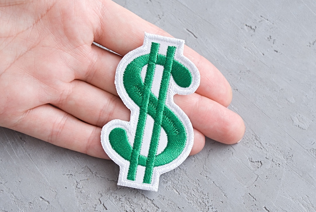 Dollar Patch 70mm, Money Symbol Iron on Patch, American Dollar Badge ...