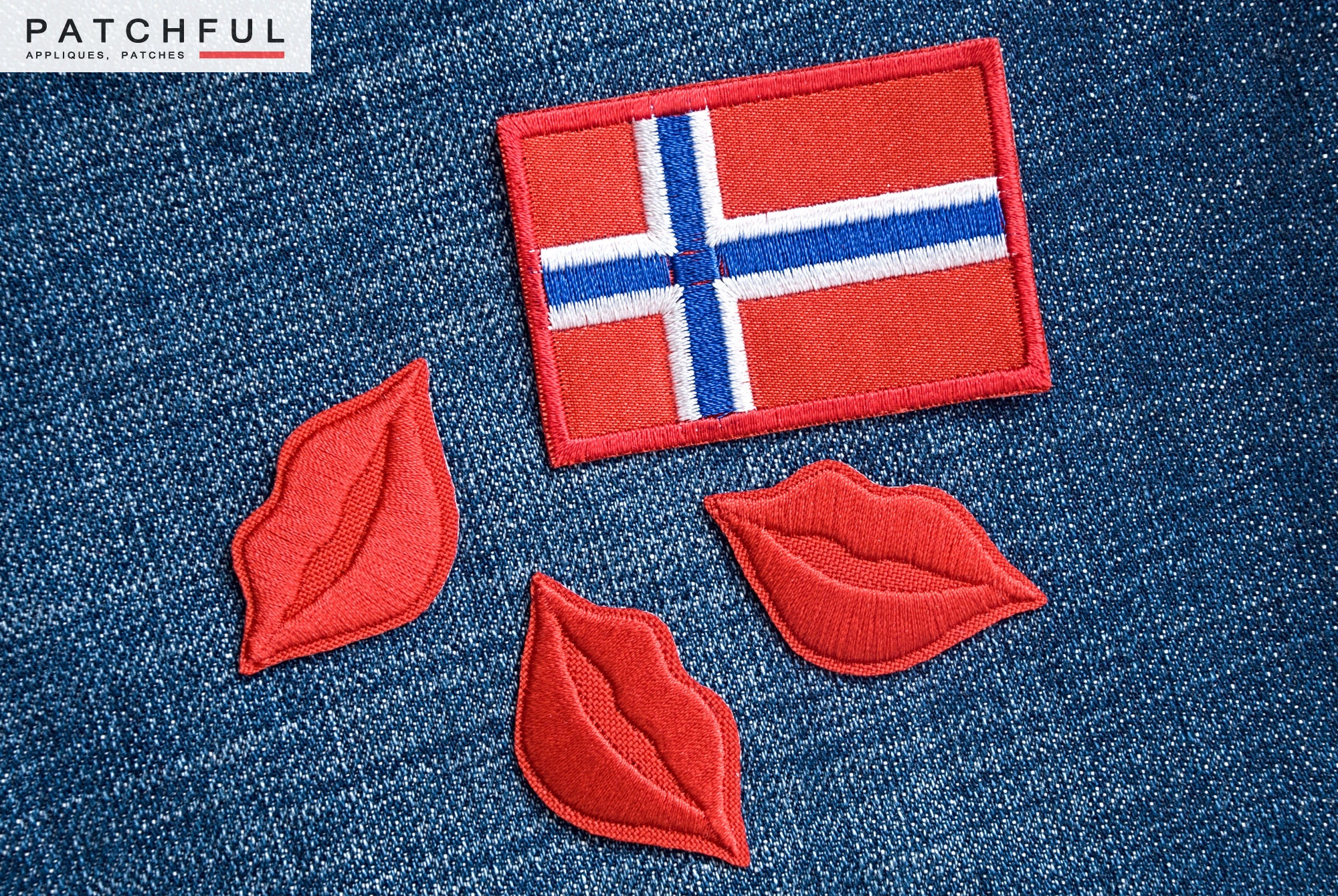 Norway Flag Patch 2 3/8", World Flag Badge, Embroidered Patch, National ...