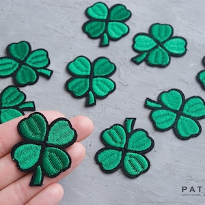 Good Luck Irish Clover Patch 1 3/4", St Patricks Day Gift, Four-leaf ...