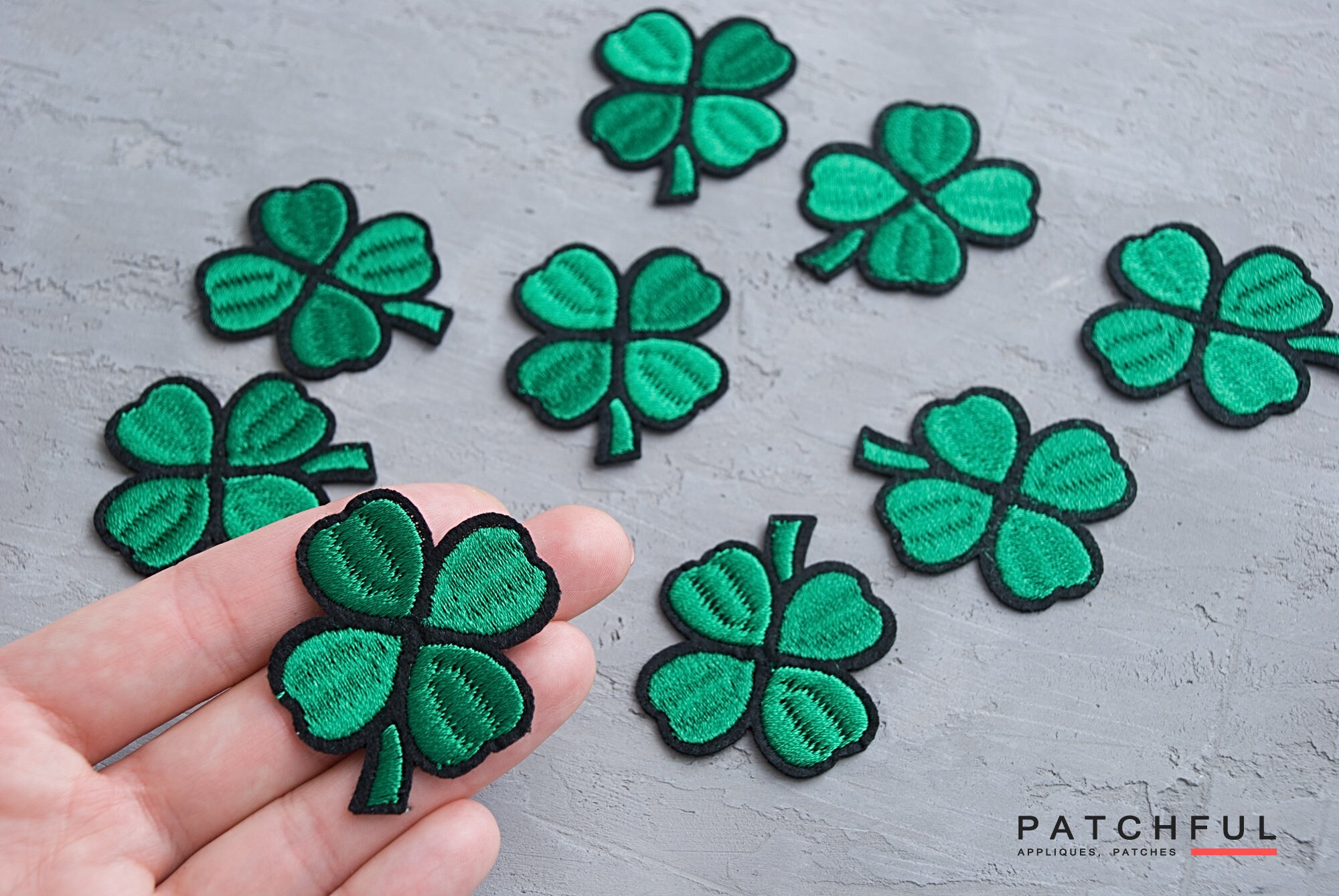 Good Luck Irish Clover Patch 1 3/4", St Patricks Day Gift, Four-leaf ...
