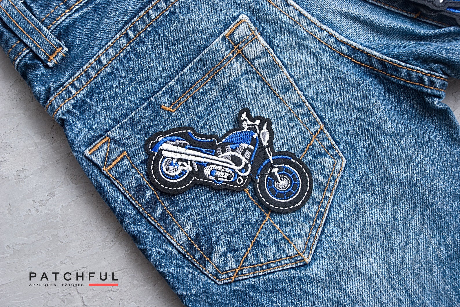 Bike Patch. Embroidered Iron on Patch. Motorcycle Badge. | Etsy