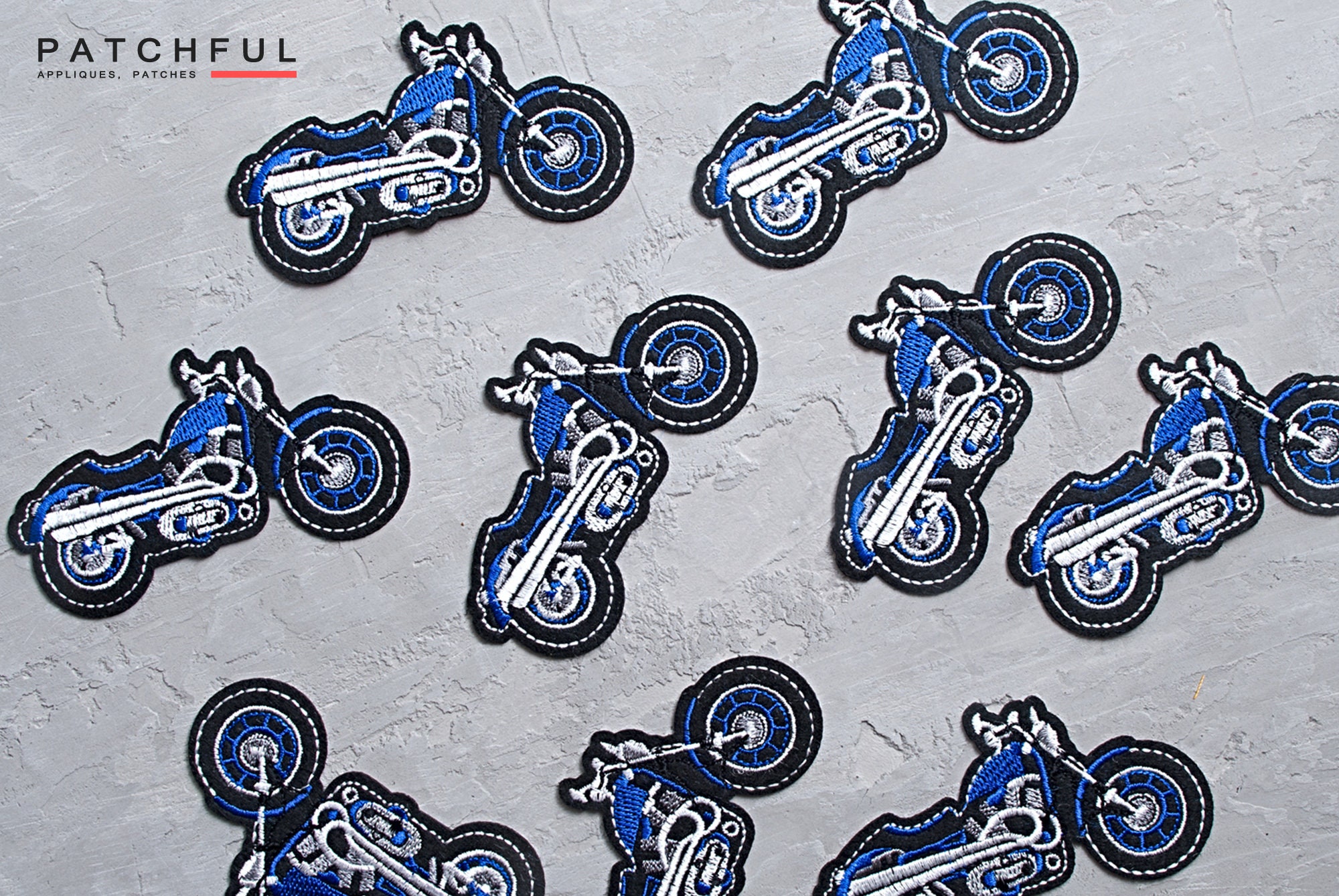 Bike patch. Embroidered Iron on Patch. Motorcycle Badge. | Etsy