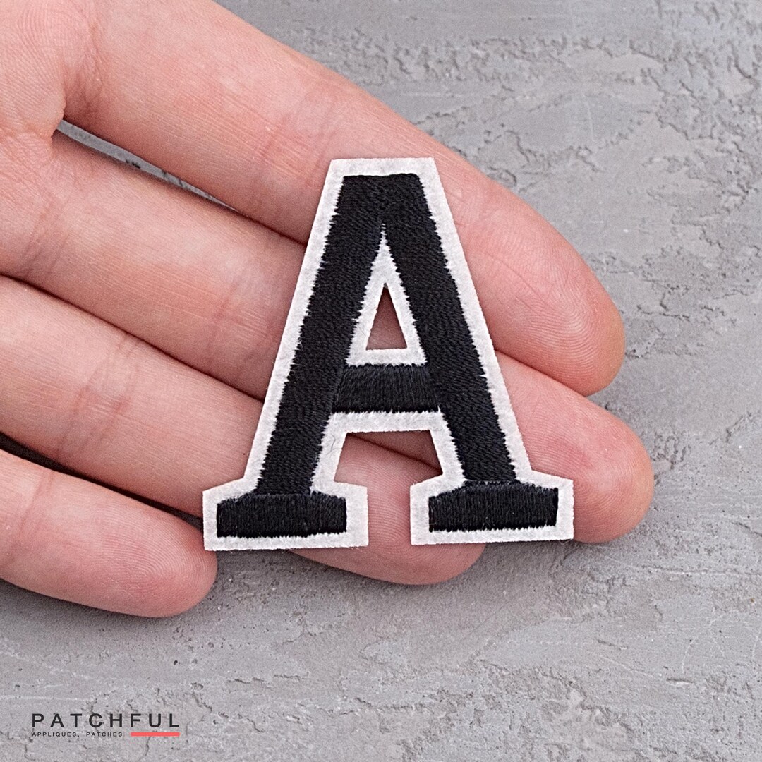 A Letter Black Patch With Ironed Adhesive, Decorate Letter Applique ...