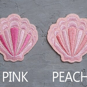 Seashell Patch. Mermaid Clamshell Iron on Patch. DIY Sewing Cute ...